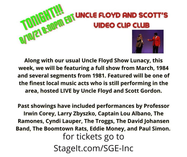 Uncle Floyd Tour Dates, Concert Tickets, & Live Streams