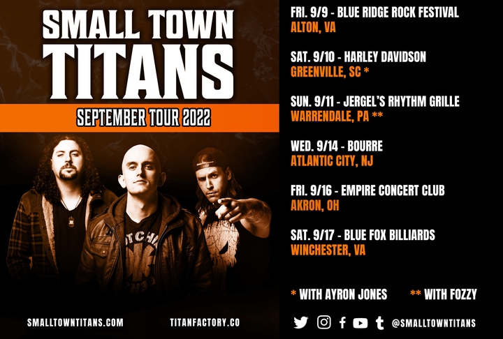 Small Town Titans Tickets, 2022 Concert Tour Dates & Details | Bandsintown