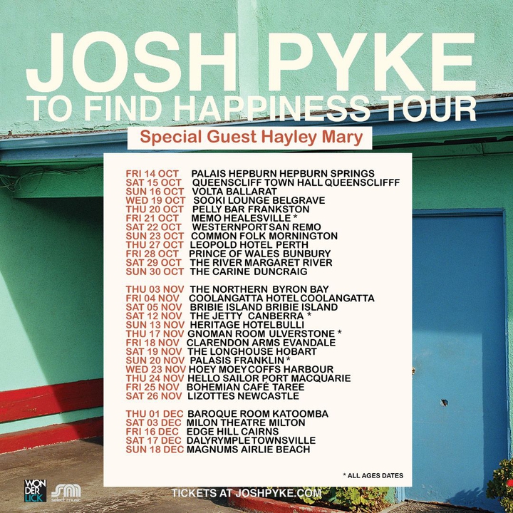 Josh Pyke Concert Tickets: 2023 Live Tour Dates | Bandsintown
