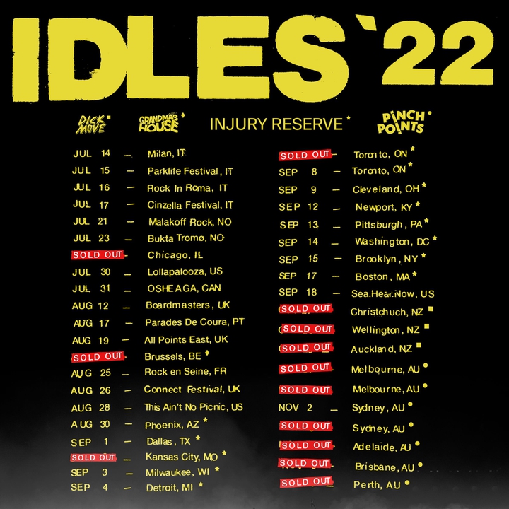 Idles Tickets, 2022 Concert Tour Dates & Details | Bandsintown