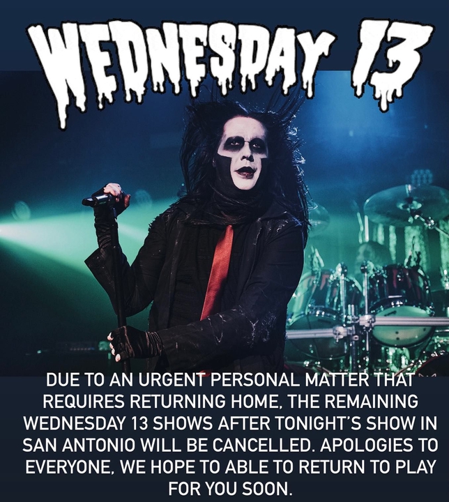 Wednesday 13 Concert Tickets: 2023 Live Tour Dates | Bandsintown