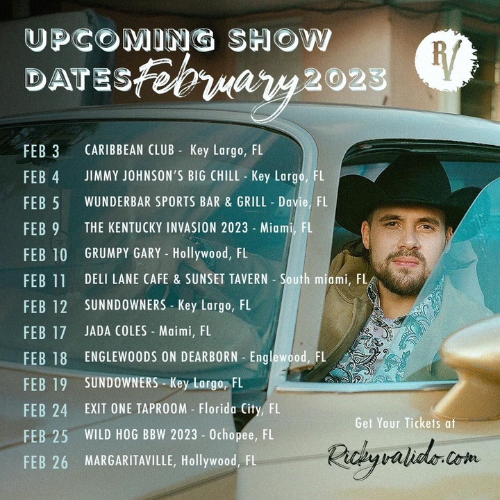 Ricky Valido Concert Tickets: 2023 Live Tour Dates | Bandsintown