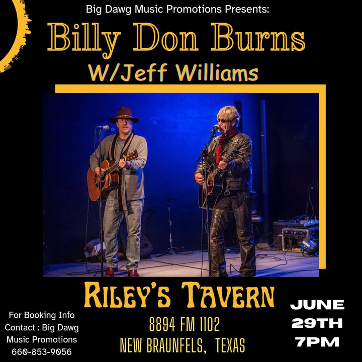 Billy Don Burns Concert Tickets: 2023 Live Tour Dates | Bandsintown