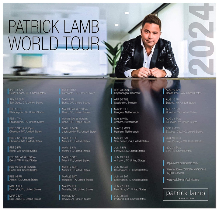 Patrick Lamb Concerts & Live Tour Dates: 2024-2025 Tickets | Bandsintown