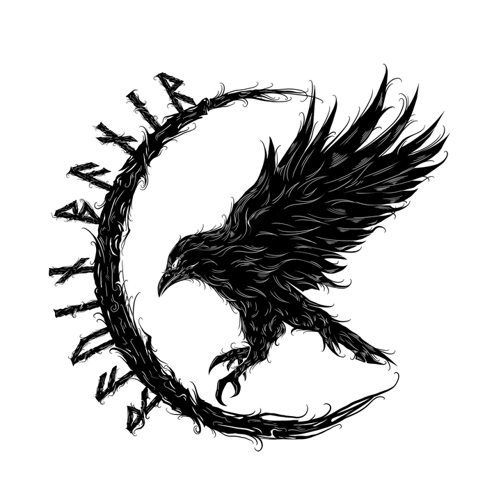 Raven Banner Tattoos 1+ Thousand Viking Raven Royalty Free Images,