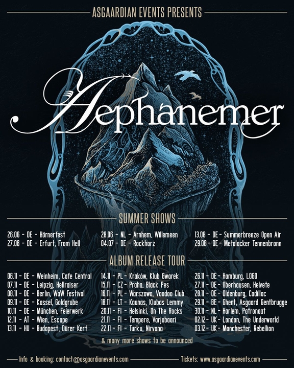 Aephanemer Concerts & Live Tour Dates: 2025-2026 Tickets | Bandsintown