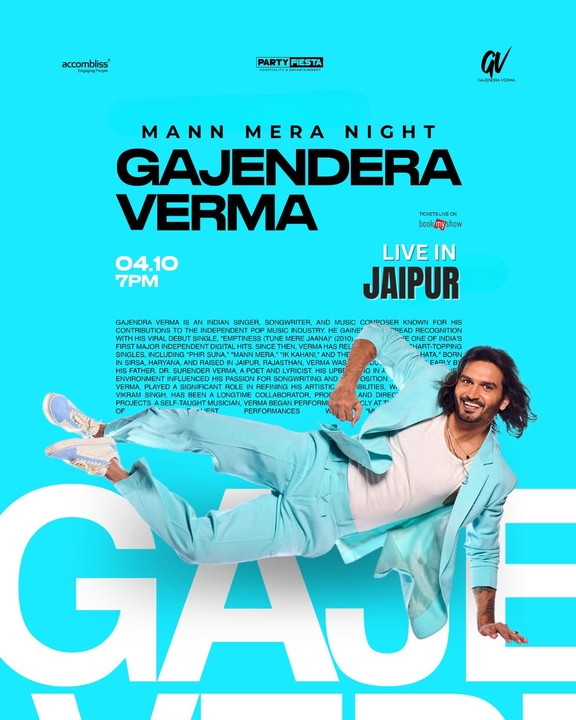 Gajendra Verma Concerts & Live Tour Dates: 2026-2027 Tickets | Bandsintown