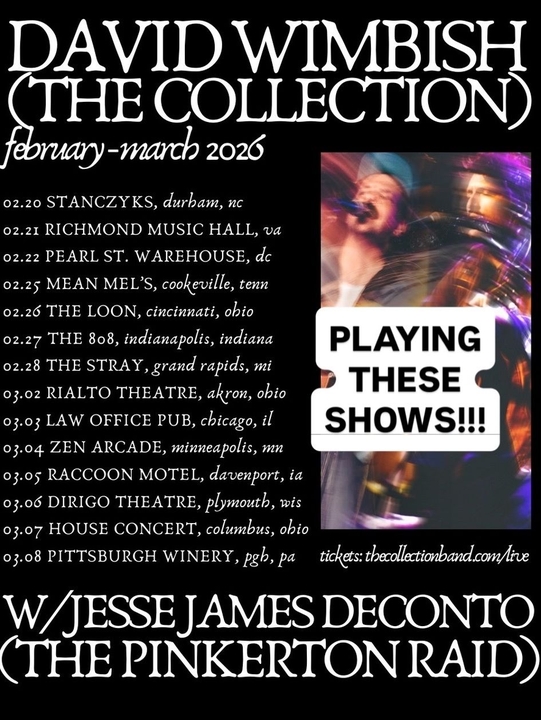 David Wimbish & The Collection Concerts & Live Tour Dates: 2026-2027 ...