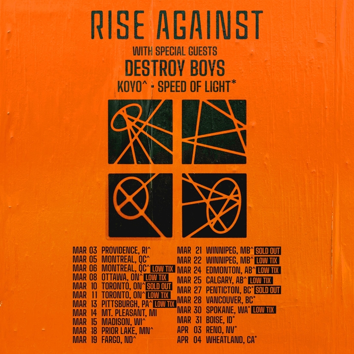 Rise Against Concerts & Live Tour Dates: 2026-2027 Tickets | Bandsintown