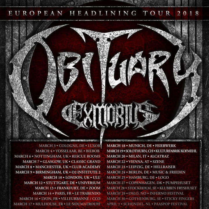 Bandsintown | Exmortus Tickets - Alcatraz, Mar 20, 2018