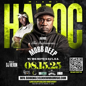 Mobb Deep Miami Tickets, Lincoln's Beard Brewing Co. Aug 15, 2025 ...